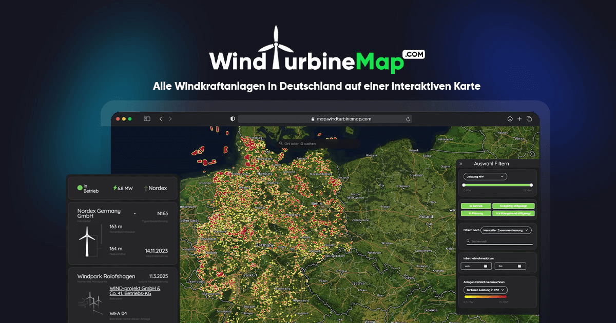 Datenquellen - windturbinemap.com